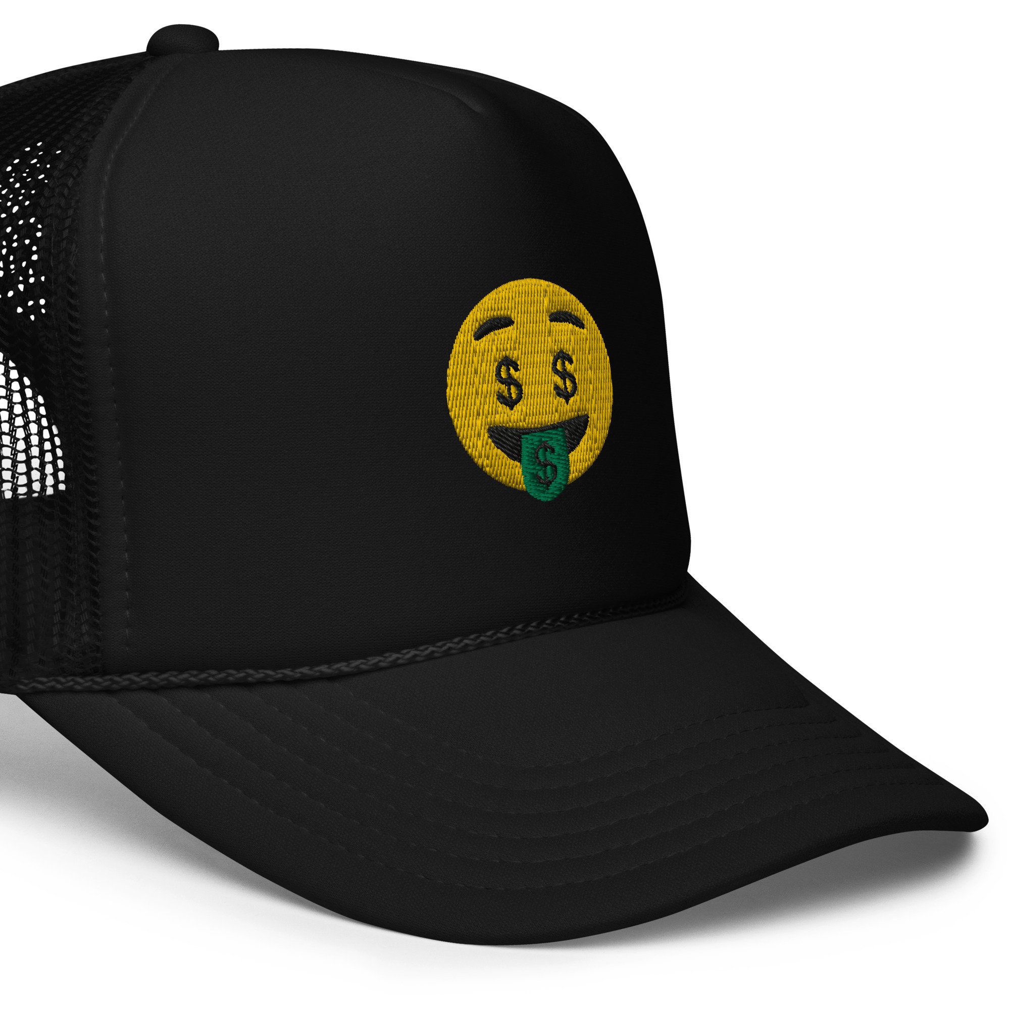 Money Face Emoji Trucker Hat Smiley Cap Emoji Hat Money Mouth Face Emoji Etsy