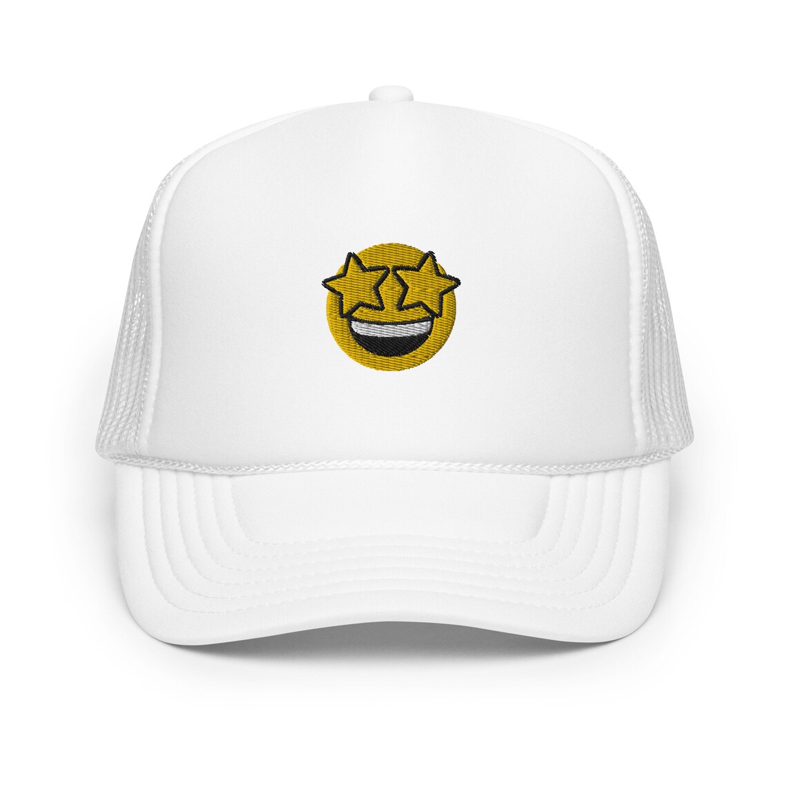 Star Eyes Emoji Trucker Hat Star-struck Emoji Cap Emoji - Etsy