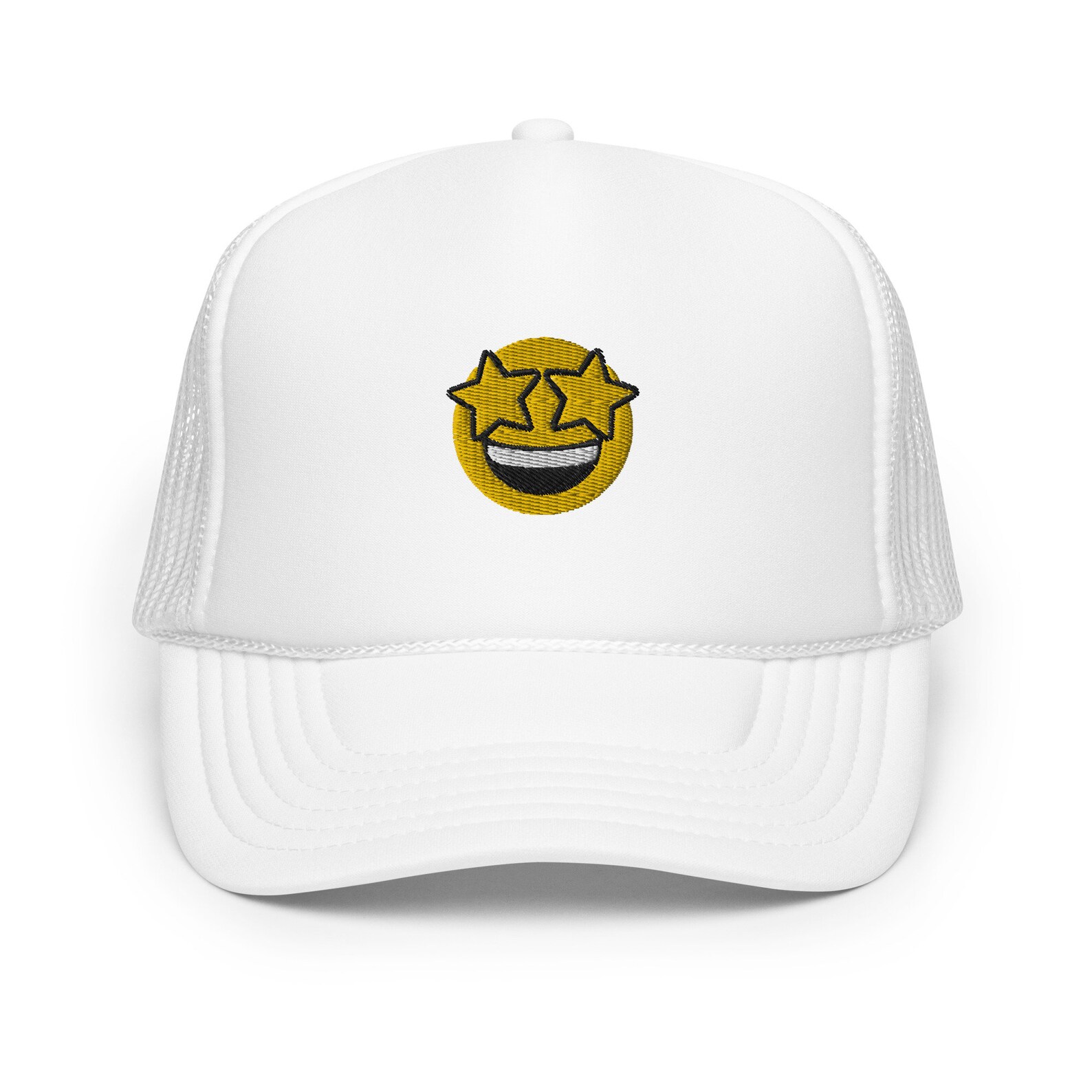 Star Eyes Emoji Trucker Hat Star-struck Emoji Cap Emoji - Etsy