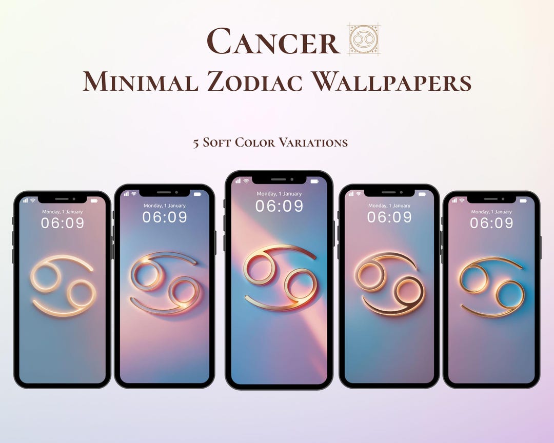 Cancer Minimal Zodiac Wallpapers - Etsy