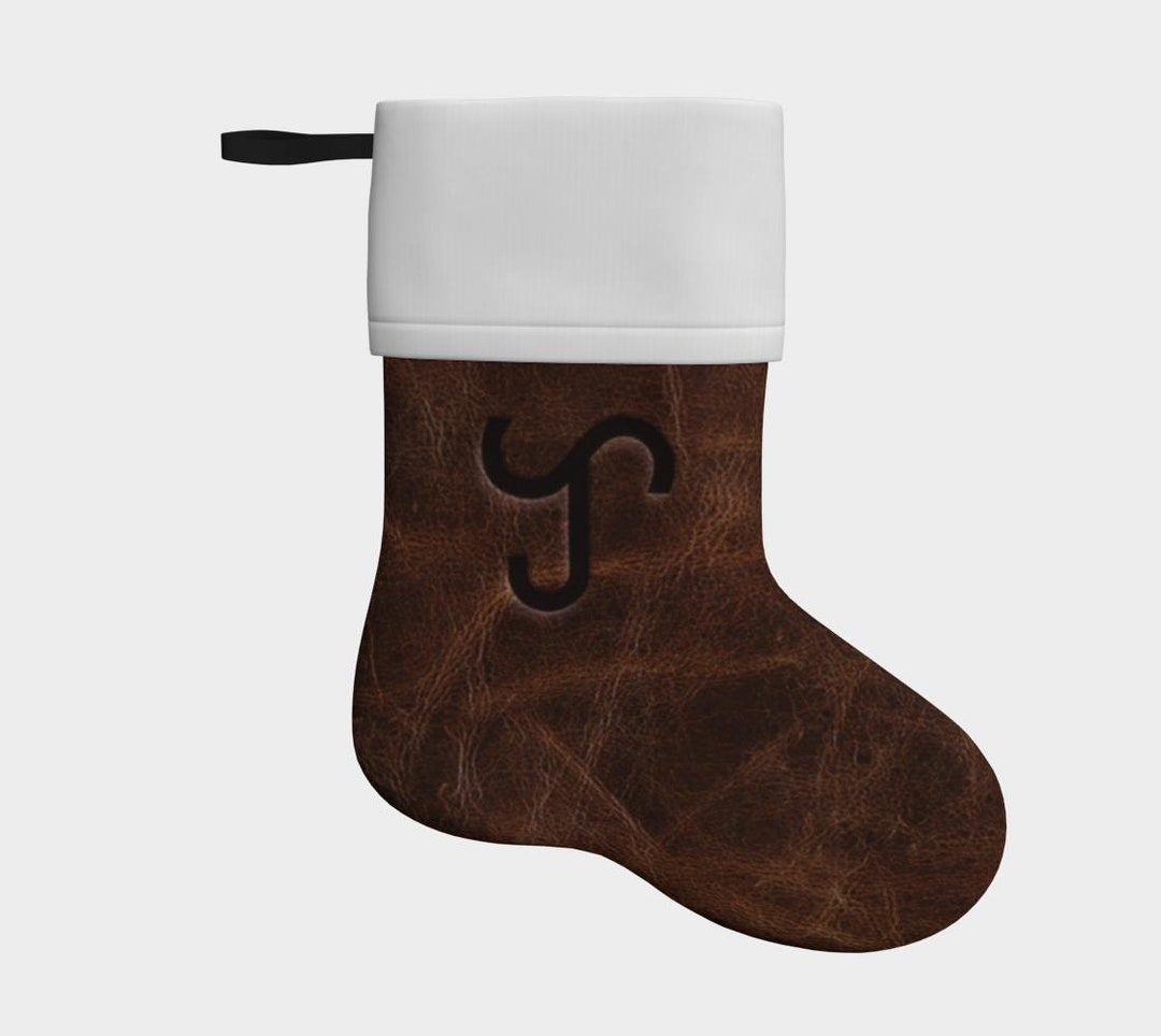 CUSTOM CATTLE BRAND Holiday Stocking Rustic Western Christmas ...