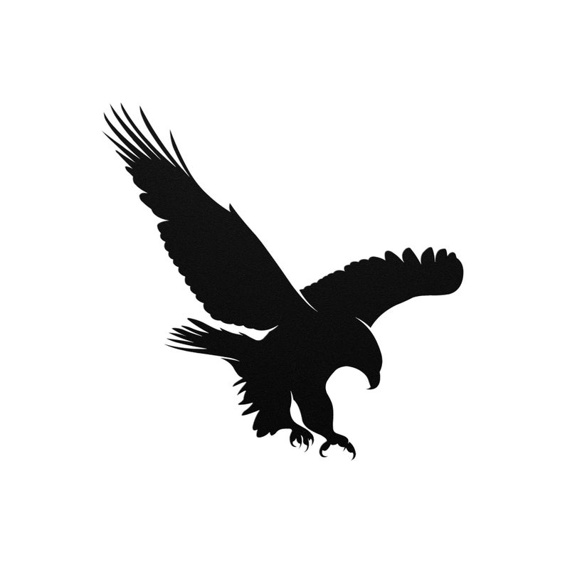 Eagle Cut Out Flying Bird of Prey Die Cut Wildlife Art Metal Wall Decor ...