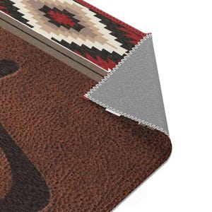 CUSTOM CATTLE BRAND Aztec Area Rugs Southwestern Style Branded Stamped ...