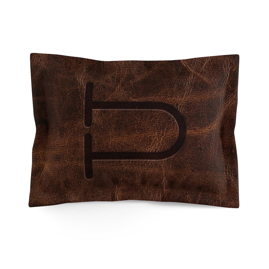 CUSTOM CATTLE BRAND Western Pillow Sham Microfiber Rustic Cowboy Ranch ...