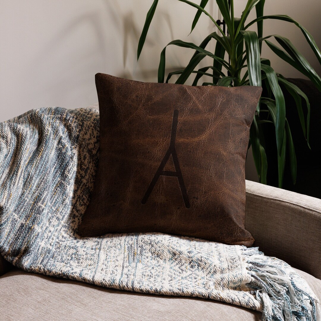 CUSTOM CATTLE BRAND Premium Pillow Ranch House Farmhouse Throw Pillow ...