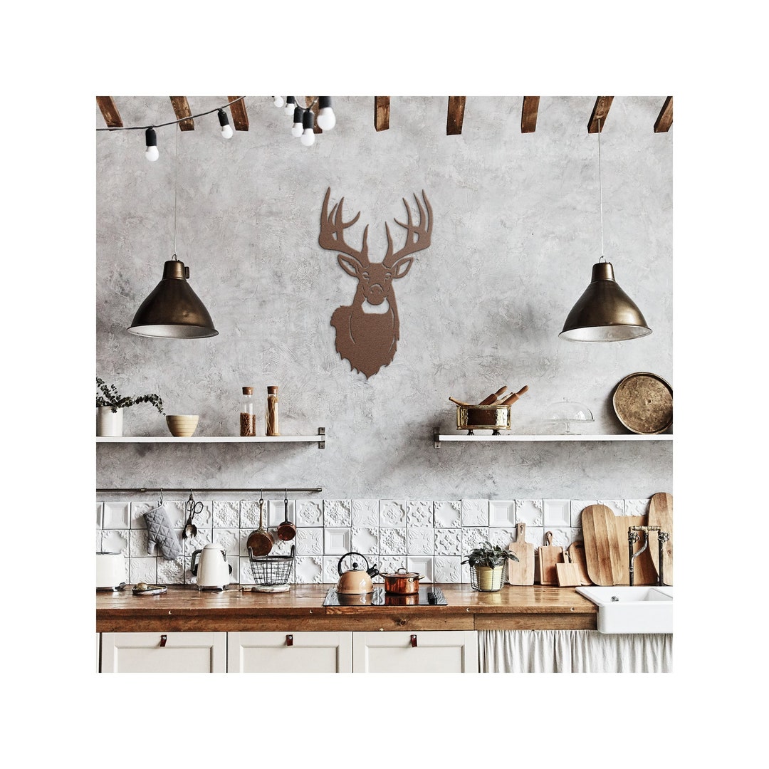 Big Whitetail Buck Metal Wall Art Decor Hunter Gift Idea Rustic ...