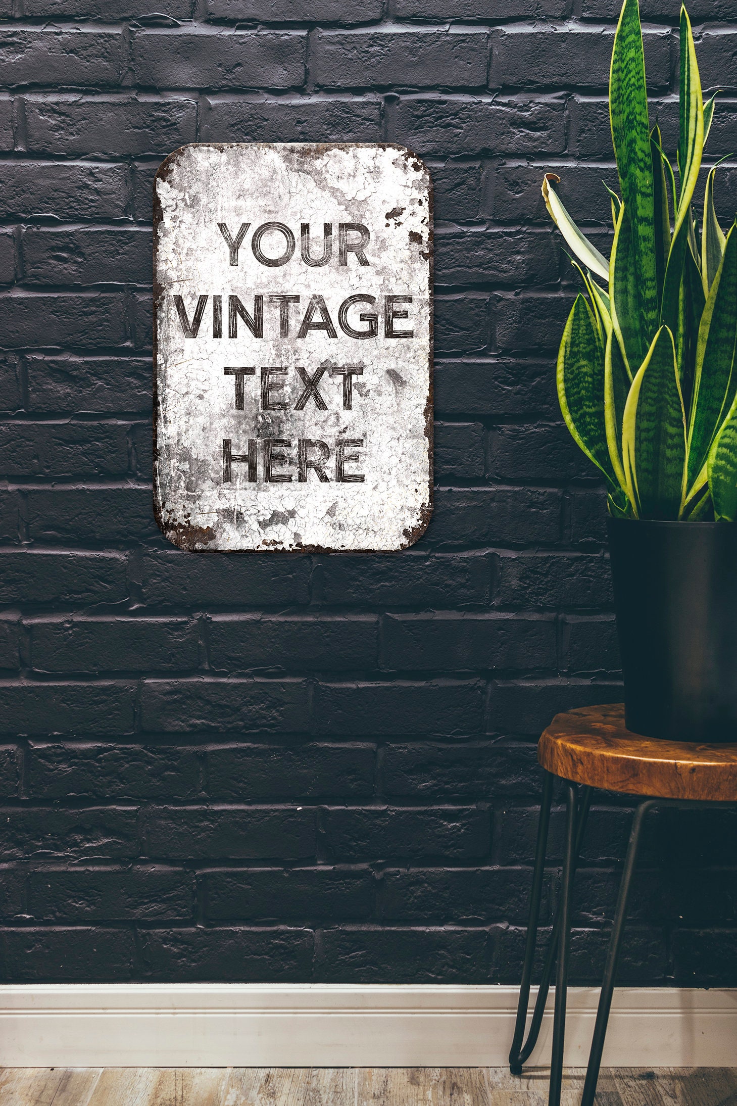 Custom Vintage Metal Sign Your Text on a Custom Antique Metal - Etsy