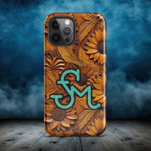 CUSTOM CATTLE BRAND Sunflower Cell Phone Case for iPhone Floral Western ...