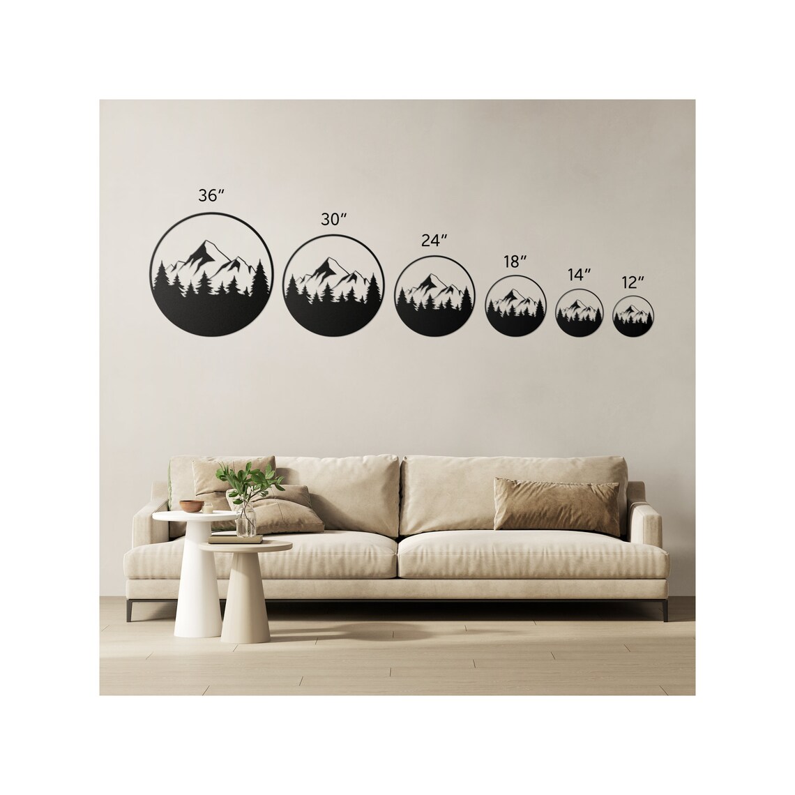 Mountain Tree Scene Outdoors Metal Cut Out Wall Art the - Etsy