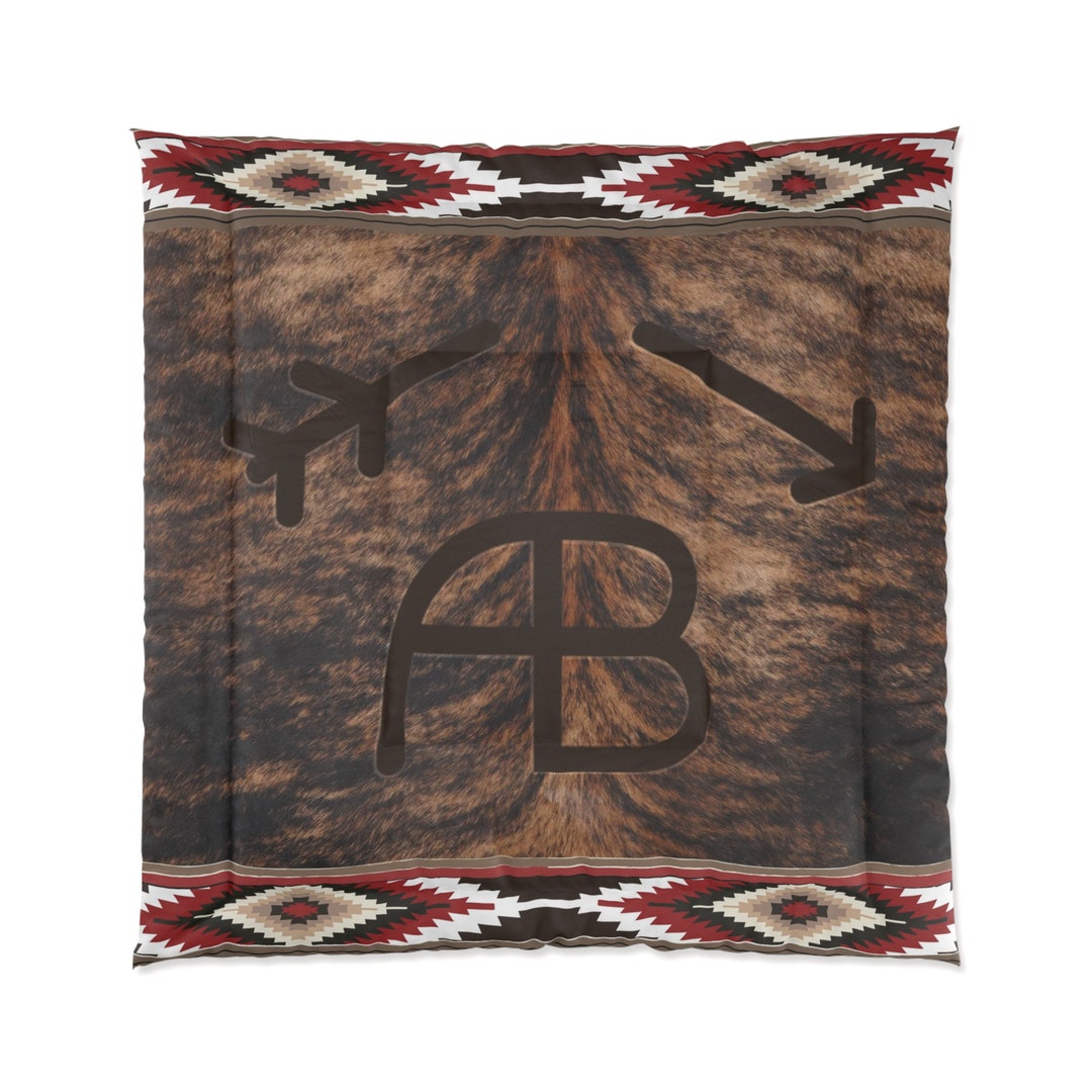 CUSTOM CATTLE BRAND Cow Hide Pattern Personalized Rustic Western ...