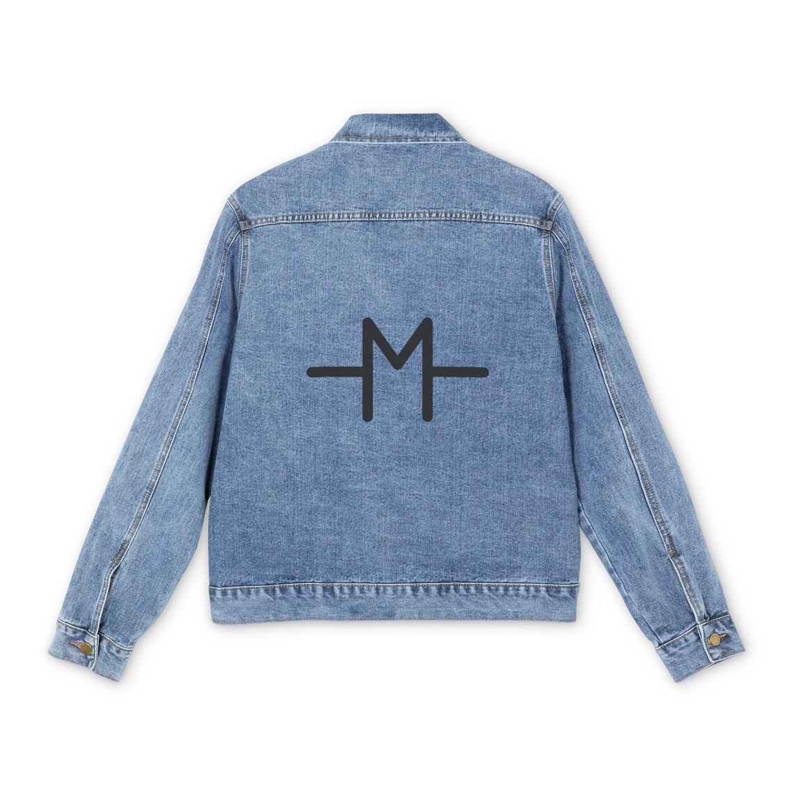 CUSTOM CATTLE BRAND Men's Western Denim Jacket Livestock Brand Ranch ...