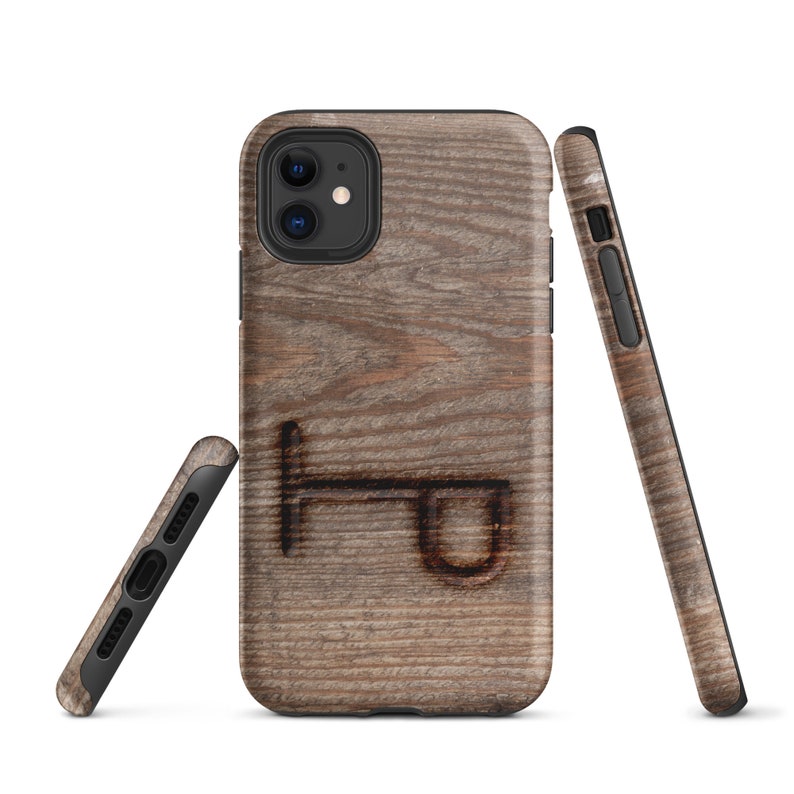 CUSTOM CATTLE BRAND Rustic Branded Weathered Wood Ranch Tough Case for ...