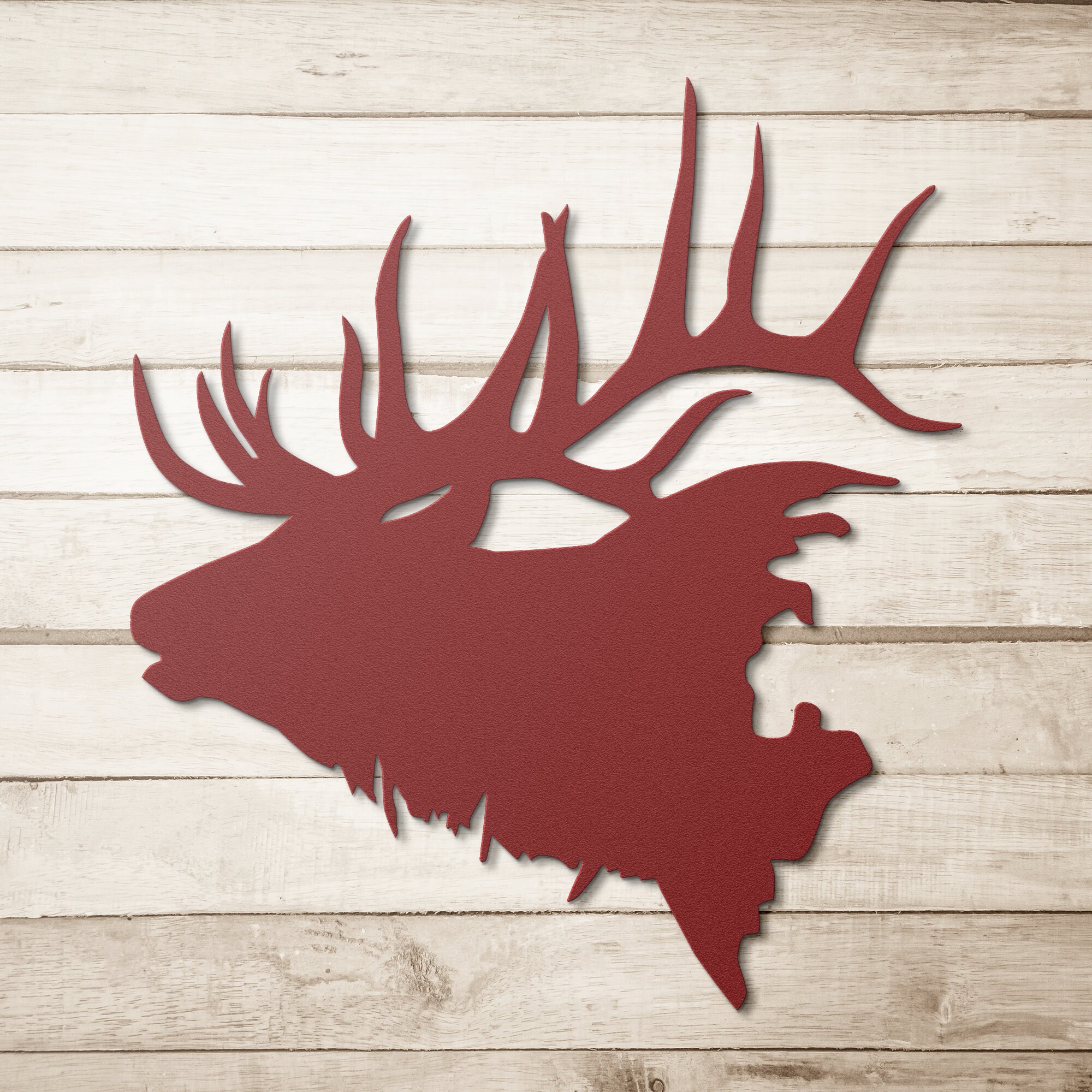 Bull Elk Wildlife Metal Wall Art Wall Decor Outline Cutout for Rustic ...