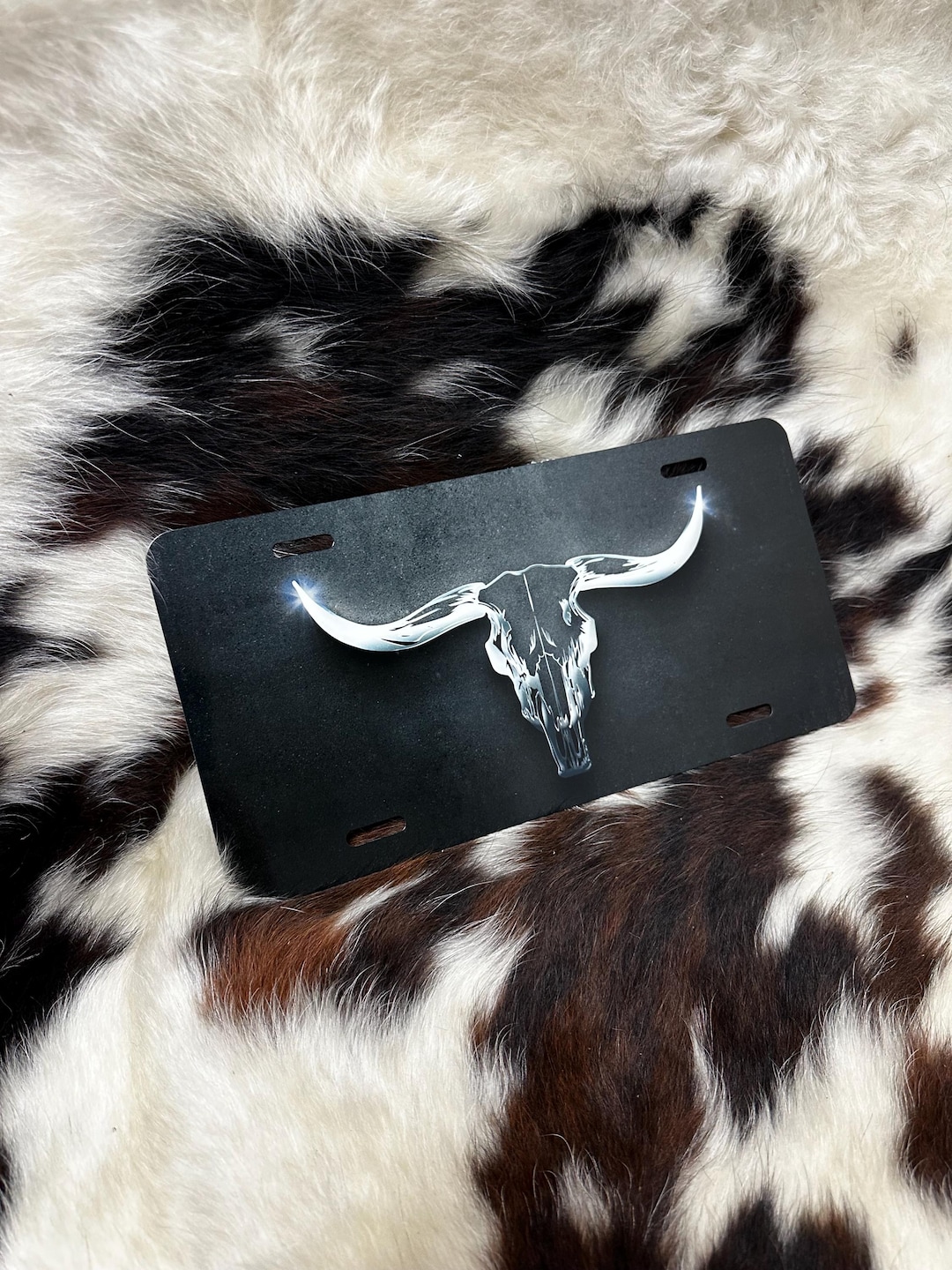 Texas Longhorn Skull License Plate Cowboy Western Rancher Livestock ...