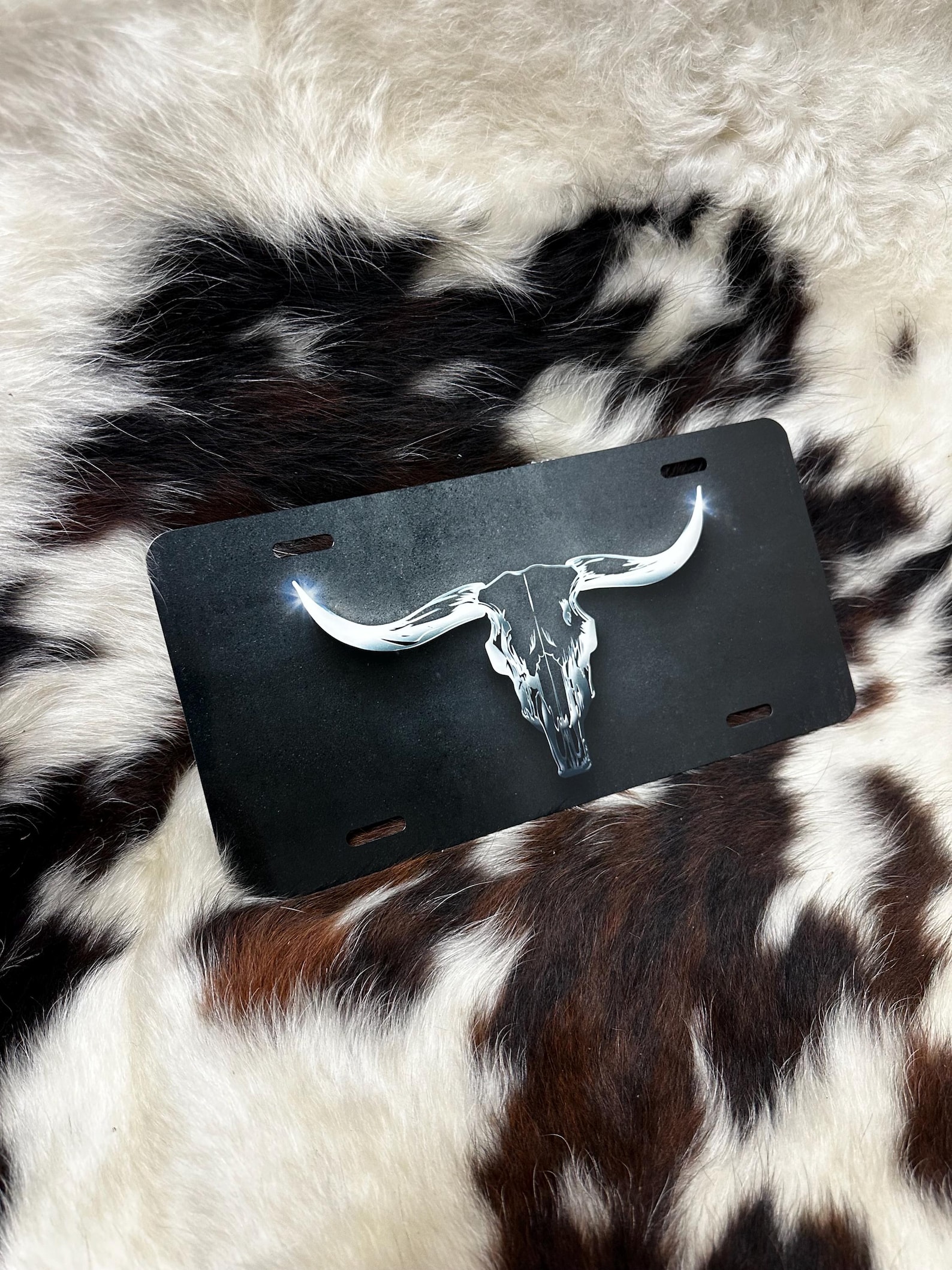 Texas Longhorn Skull License Plate Cowboy Western Rancher Livestock ...