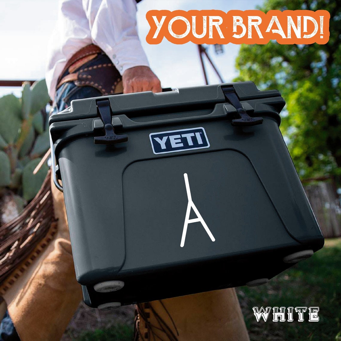 Custom Cattle Brand Cast Vinyl Decal, Ranch and Farm Logo Outdoor ...