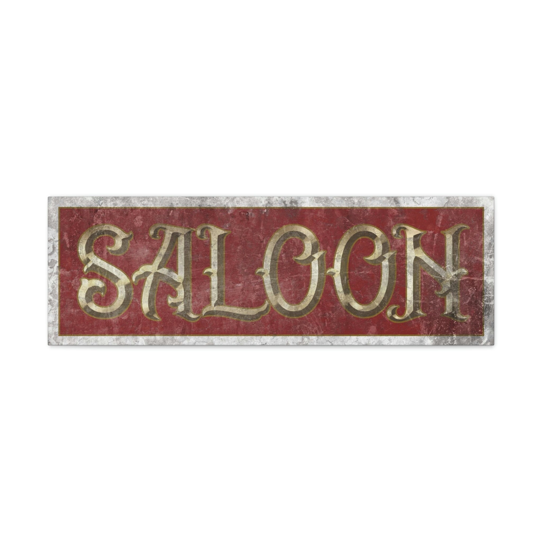 Saloon Bar Wall Decor Canvas Gallery Wraps Vintage Retro Distressed ...