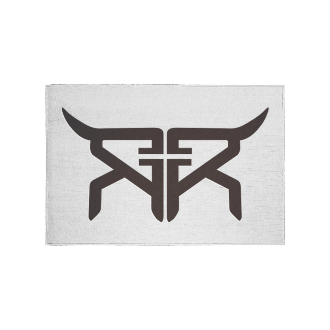 CUSTOM CATTLE BRAND Weathered Grey Rustic Western Background Area Rug ...