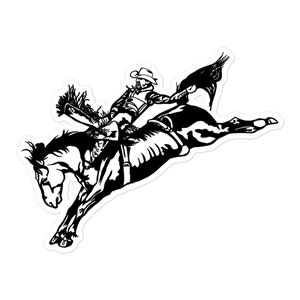 Garrett Shadbolt Saddle Bronc Rider PRCA Rodeo Western Art Sticker ...