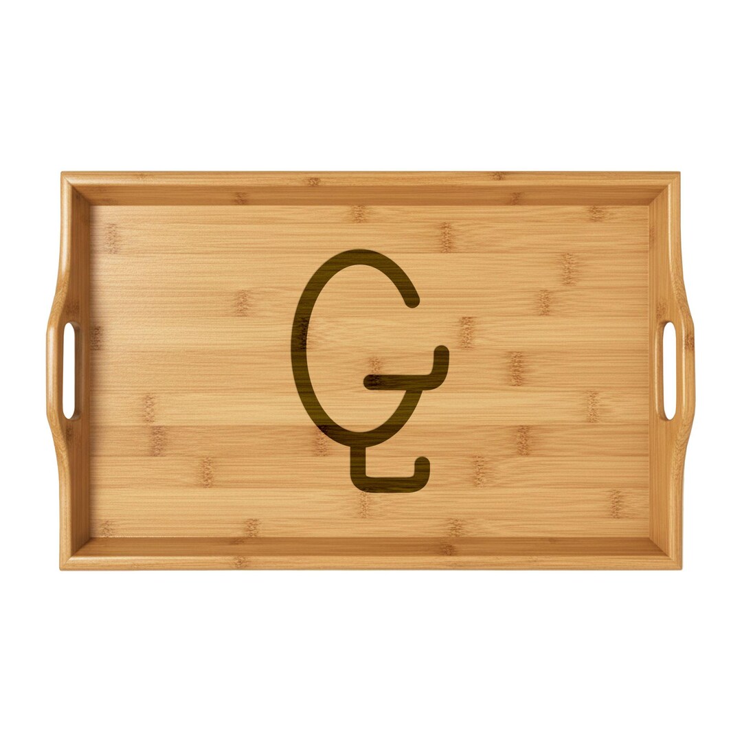 CUSTOM CATTLE BRAND Engraved Bamboo Serving Tray | Personalized ...