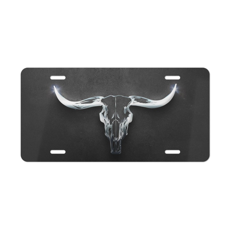 Texas Longhorn Skull License Plate Cowboy Western Rancher Livestock ...