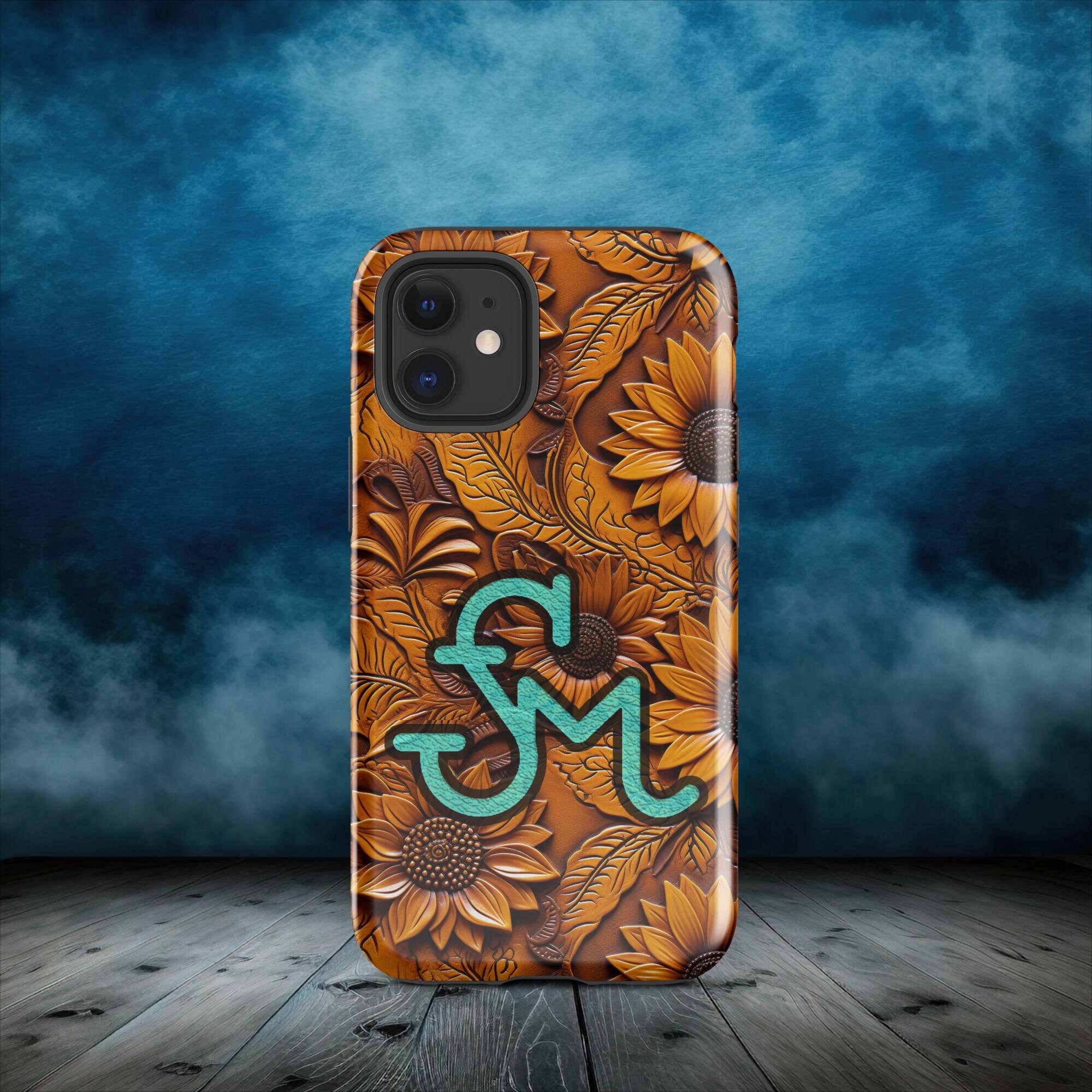 CUSTOM CATTLE BRAND Sunflower Cell Phone Case for iPhone Floral Western ...