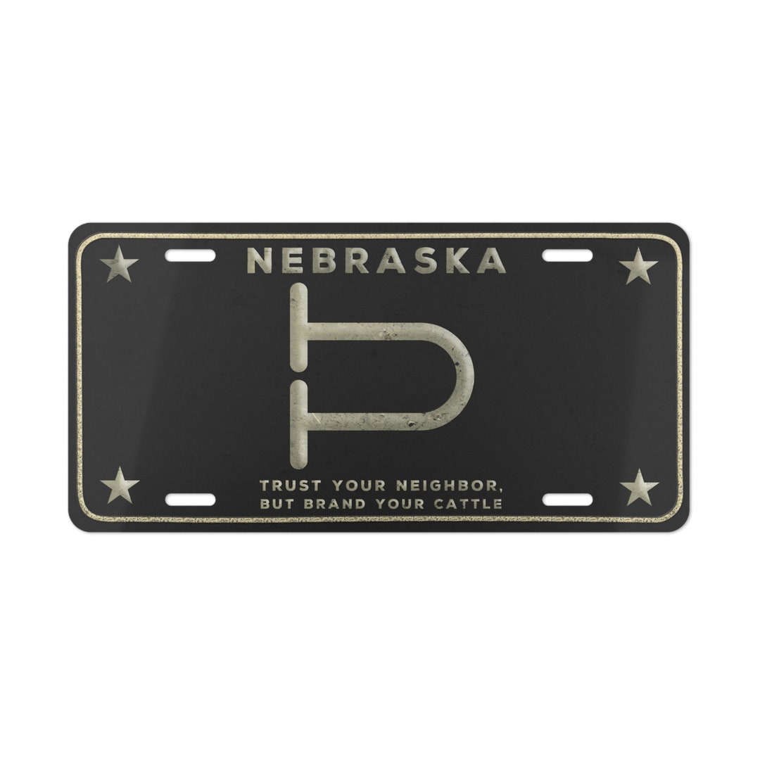 CUSTOM CATTLE BRAND License Plate for Western Cowboy Gift Idea ...