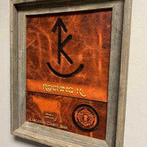 Cattle Brand Framed Prints Nebraska Custom Made Family Cattle or Horse ...