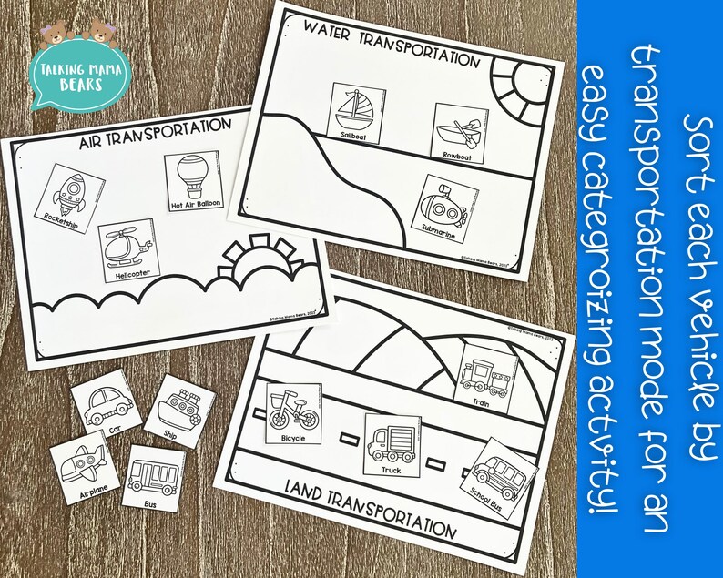 Transportation Vocabulary Scavenger Hunt Activity | Expressive ...