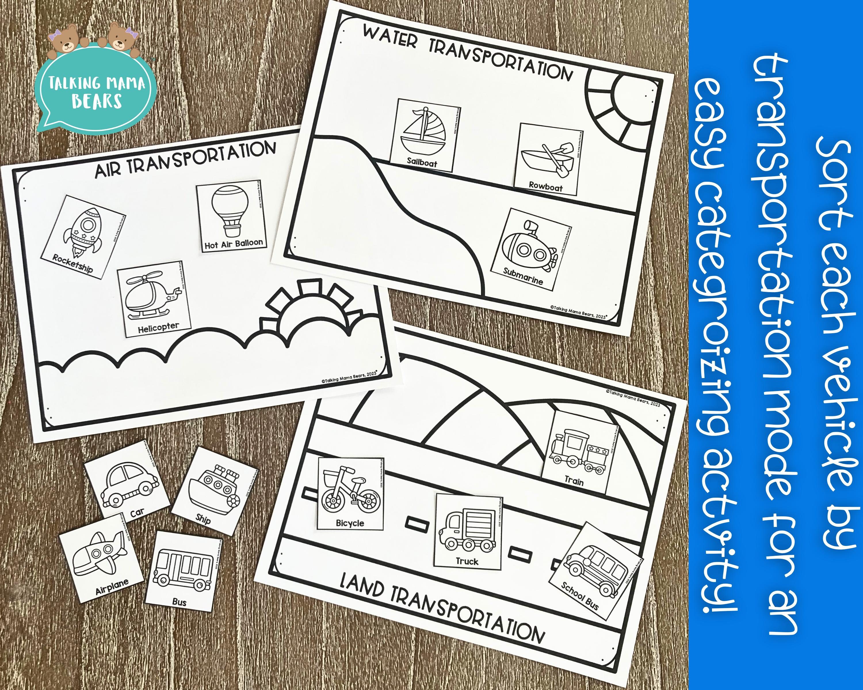 Transportation Vocabulary Scavenger Hunt Activity | Expressive ...
