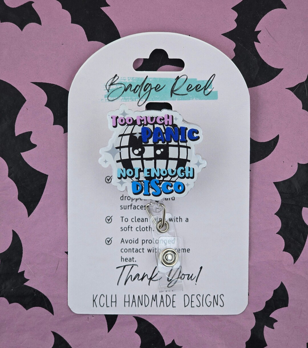 Too Much Panic Not Enough Disco Badge Reel **physical Item** - Etsy