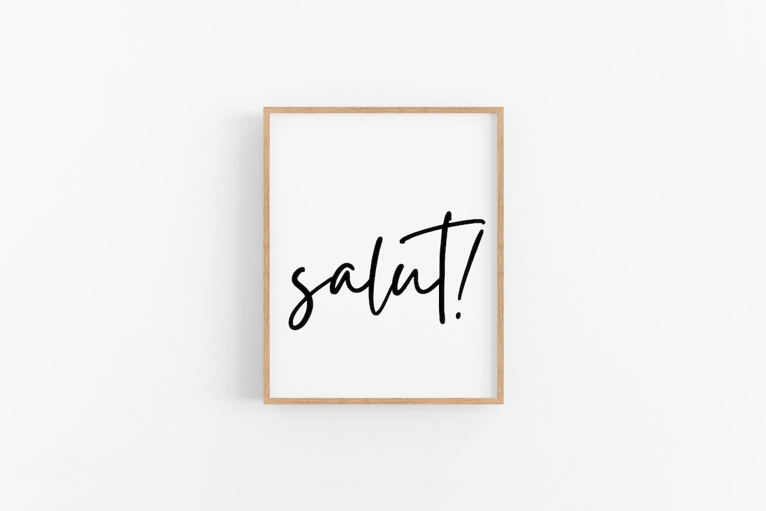 Salut | Salut Poster | Printable Wall Art | Cheers Sign | Cheers Print ...
