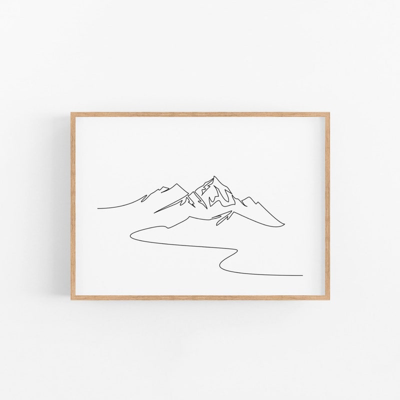 Mountain Line Art - Etsy Australia