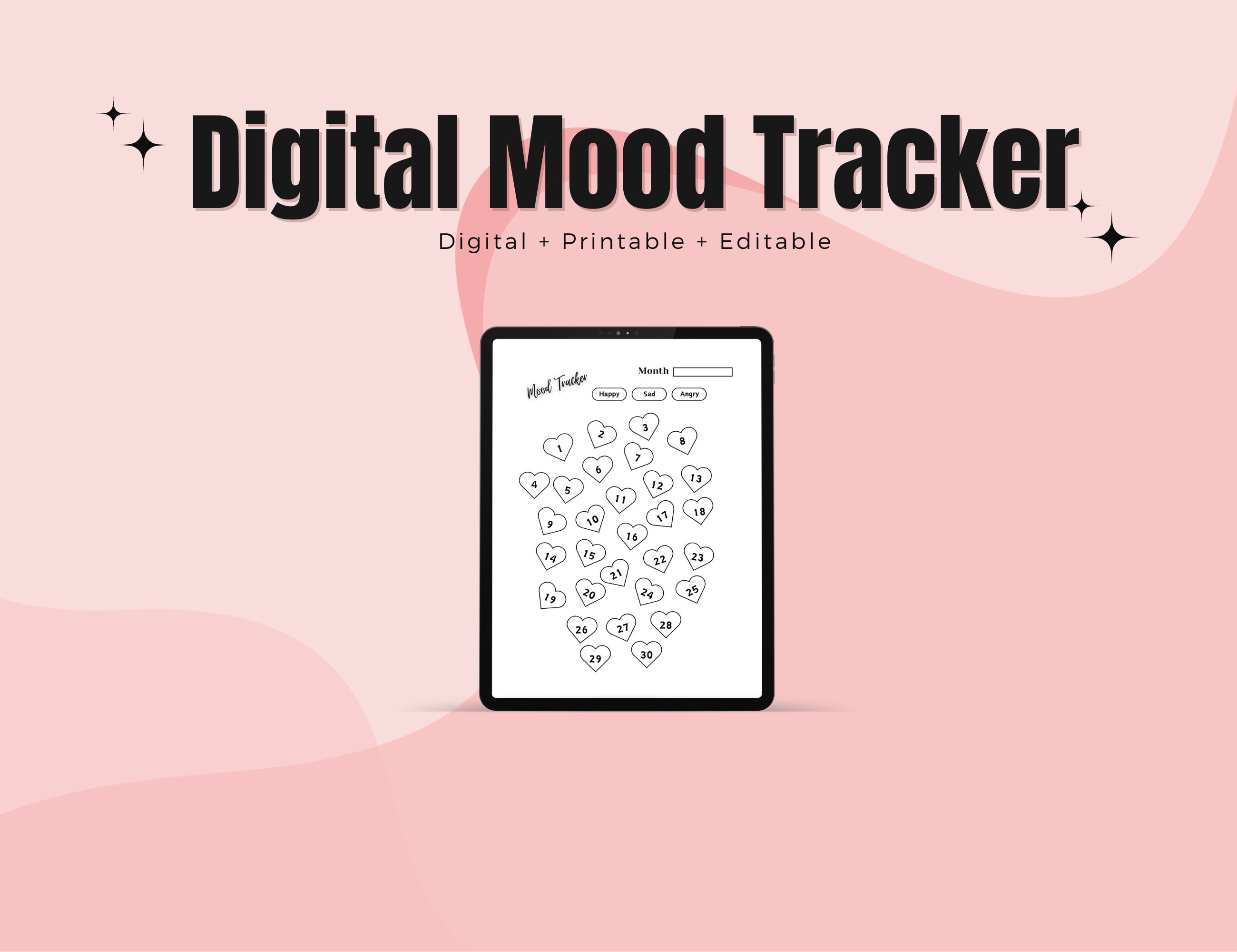 Digital Mood Tracker Mood Tracker Printable Mood Tracker Habit Tracker ...