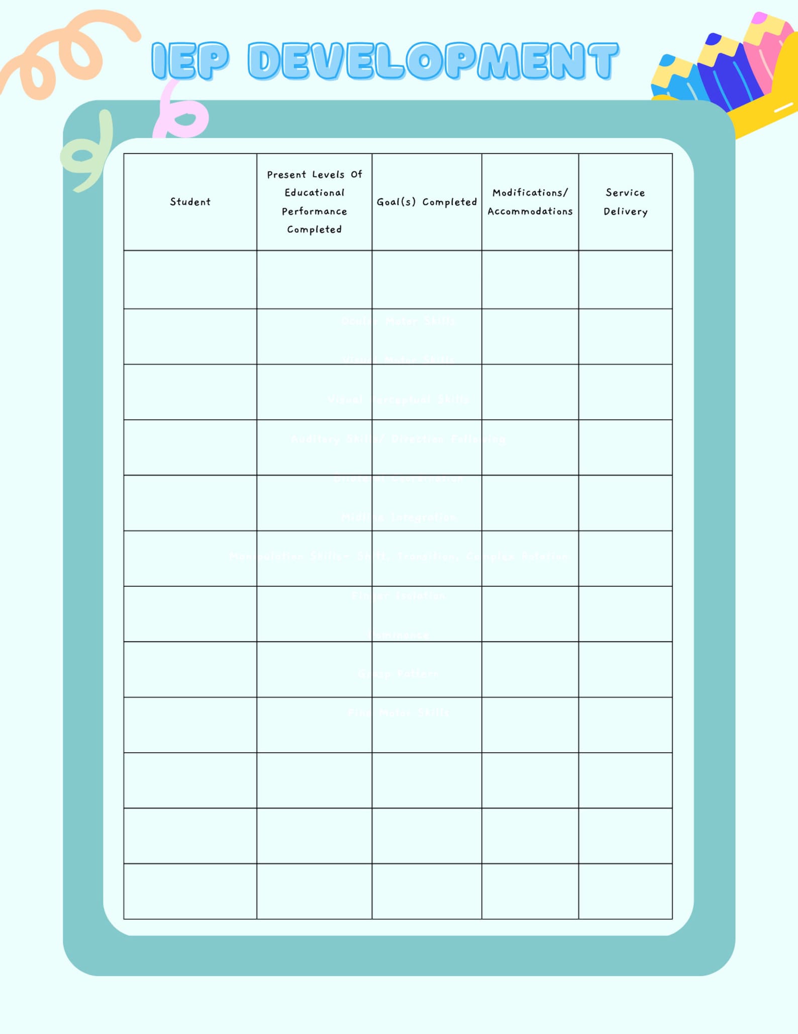 School Based Therapist Planner - Etsy