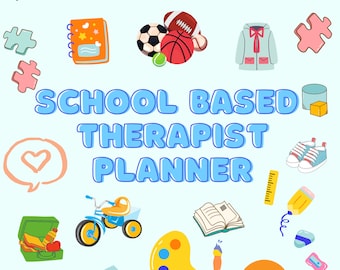 School Based Therapist Planner - Etsy