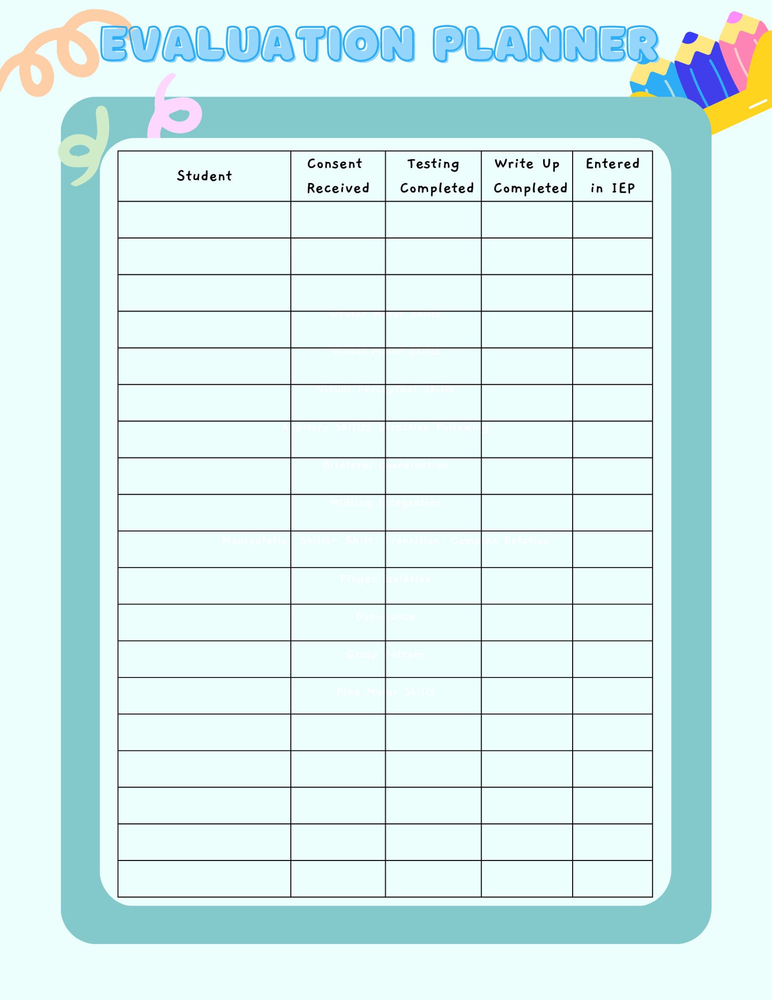 Customizable School Based Therapist Planner - Etsy