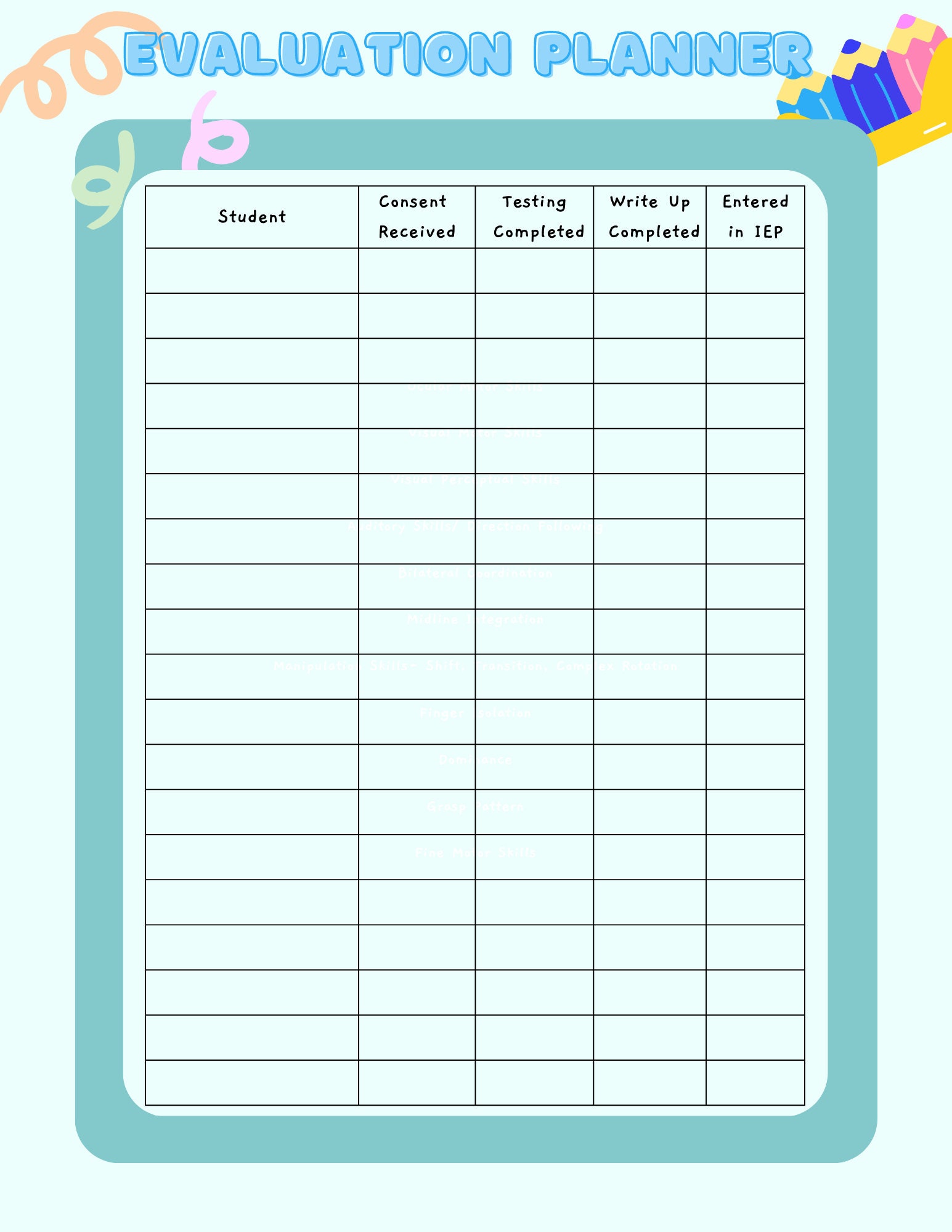 Customizable School Based Therapist Planner - Etsy