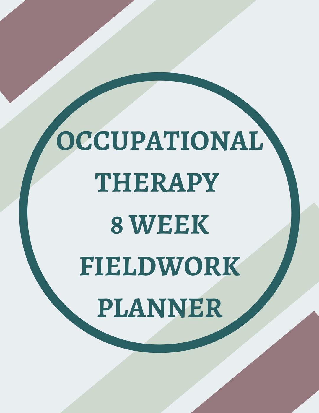 Occupational Therapy 8 Week Fieldwork Planner - Etsy
