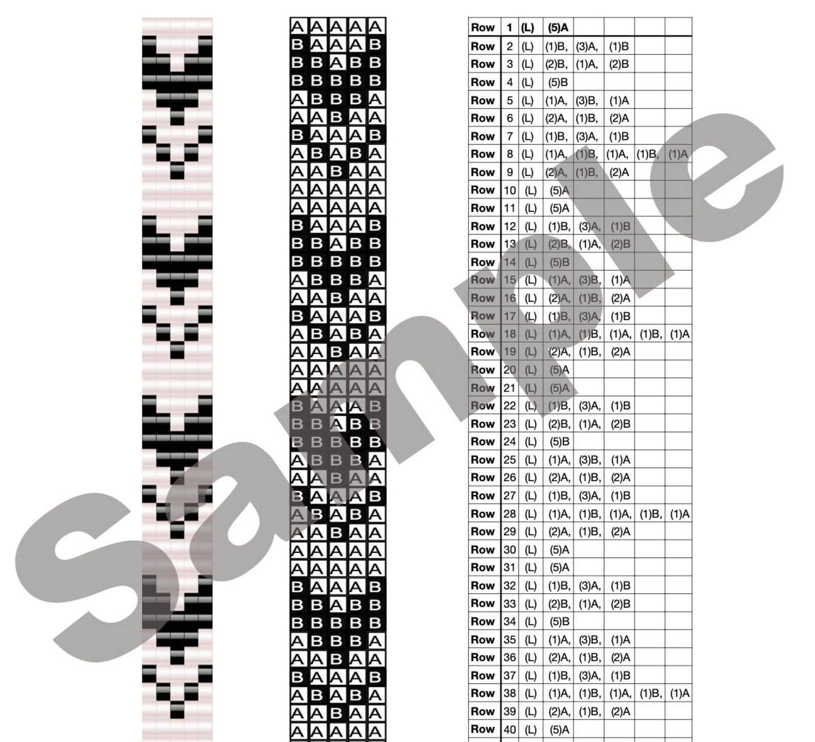 Simple Bead Loom Patterns for Beginners (version 2) - Thin and Two ...