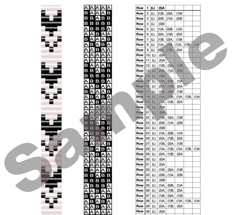 Simple Bead Loom Patterns for Beginners (version 2) - Thin and Two ...