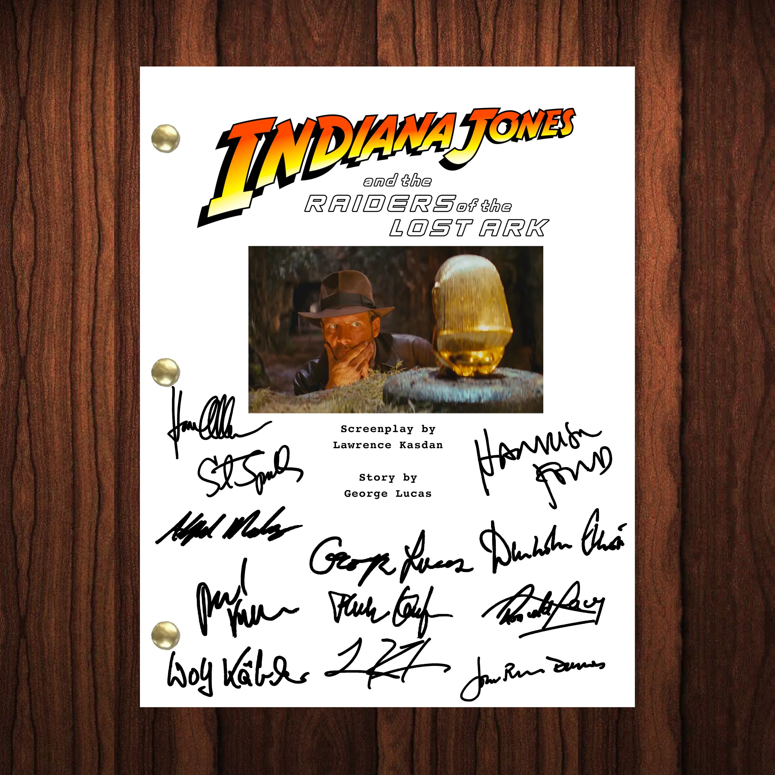 Indiana Jones Raiders of the Lost Ark Movie Script Autographed Signed ...