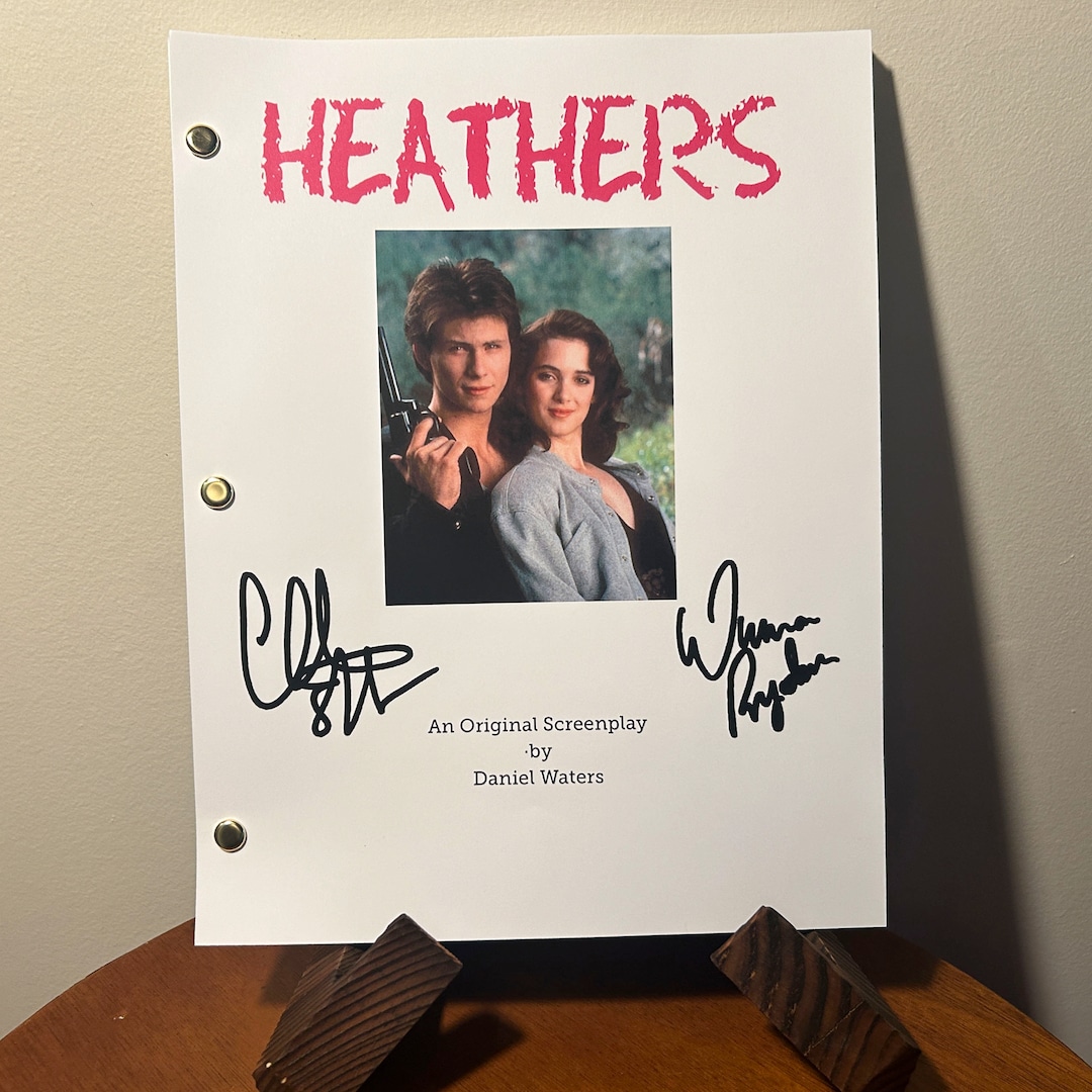 Heathers Movie Script Autographed Script Full Screenplay Full Script Reprint Horror Movie Winona ...