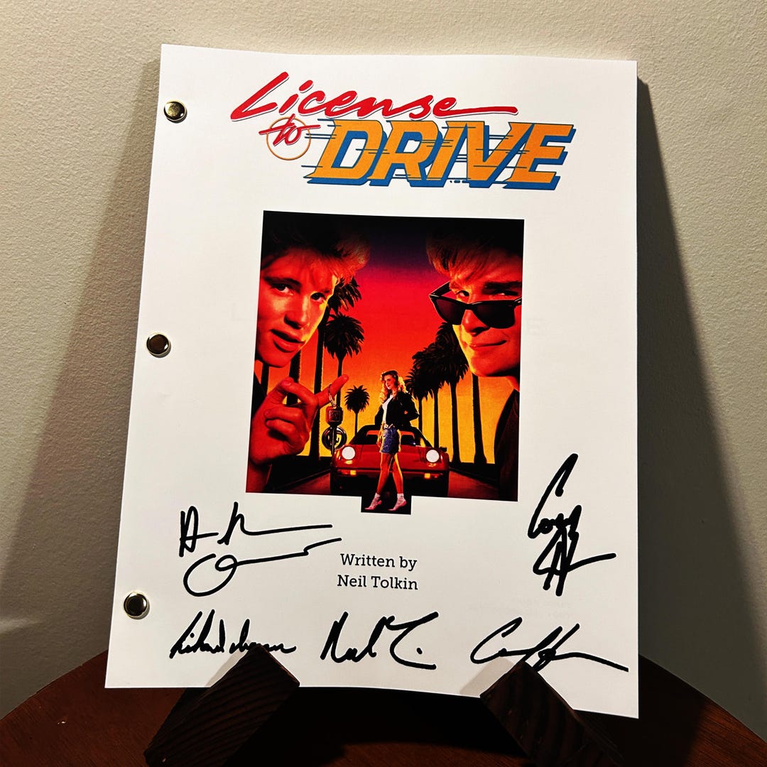 License to Drive Movie Signed Autographed Script Full Screenplay Full ...