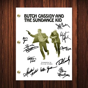 Butch Cassidy and the Sundance Kid Movie Autographed Signed Script ...