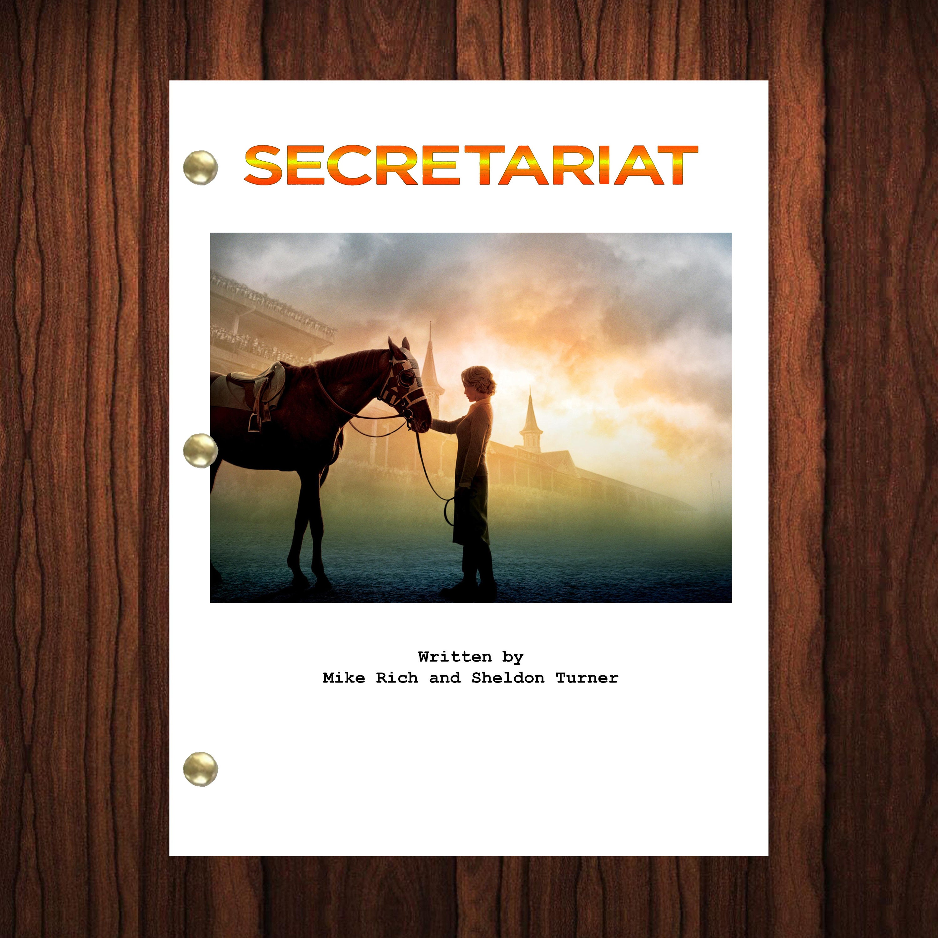 Secretariat Movie Script Reprint Full Screenplay Full Script Diane Lane ...