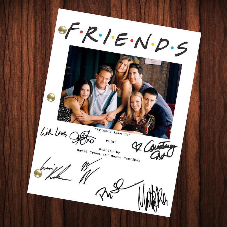 Matthew Perry Friends Signed Autographed Script Full Screenplay Full ...