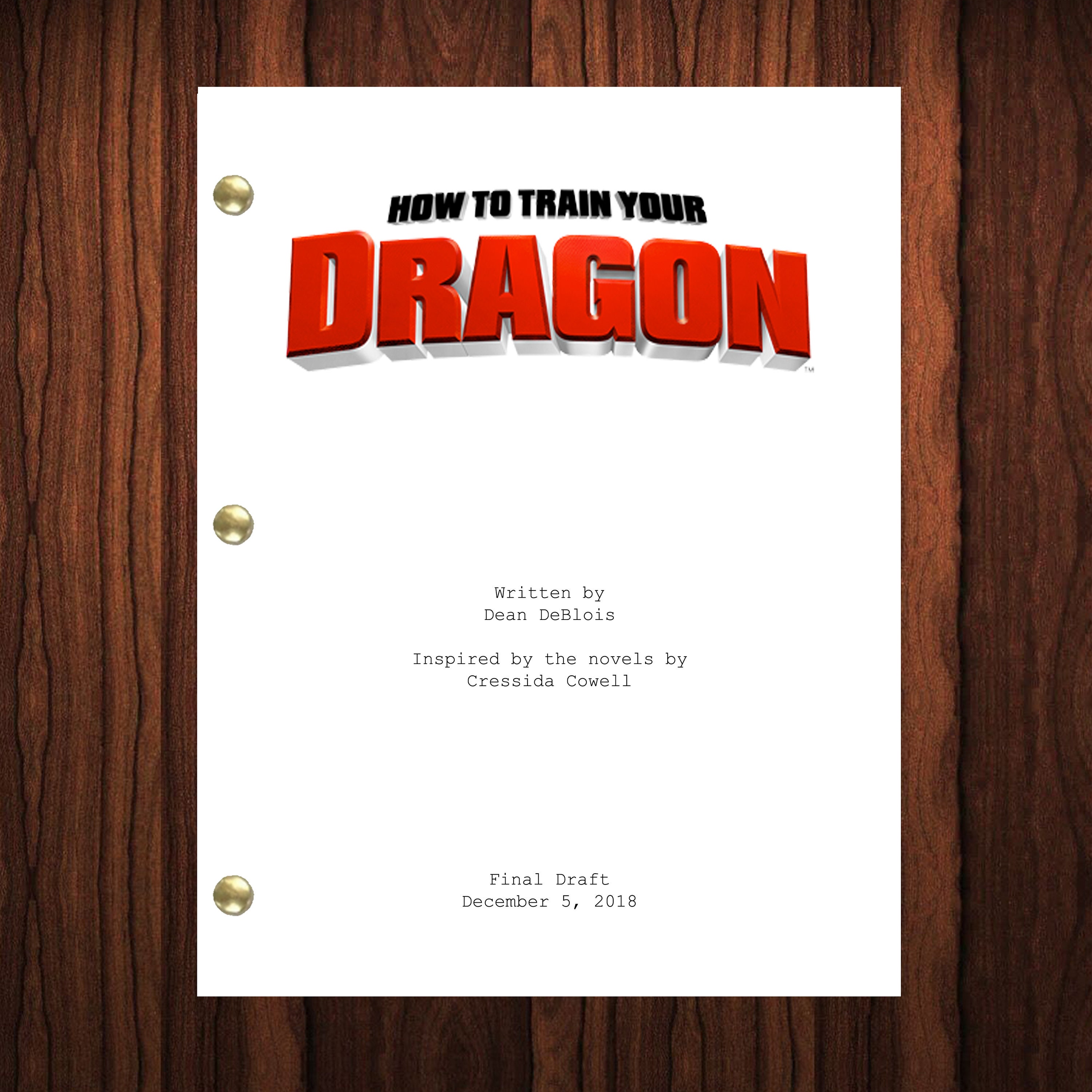 How to Train Your Dragon Movie Script Full Screenplay Full - Etsy