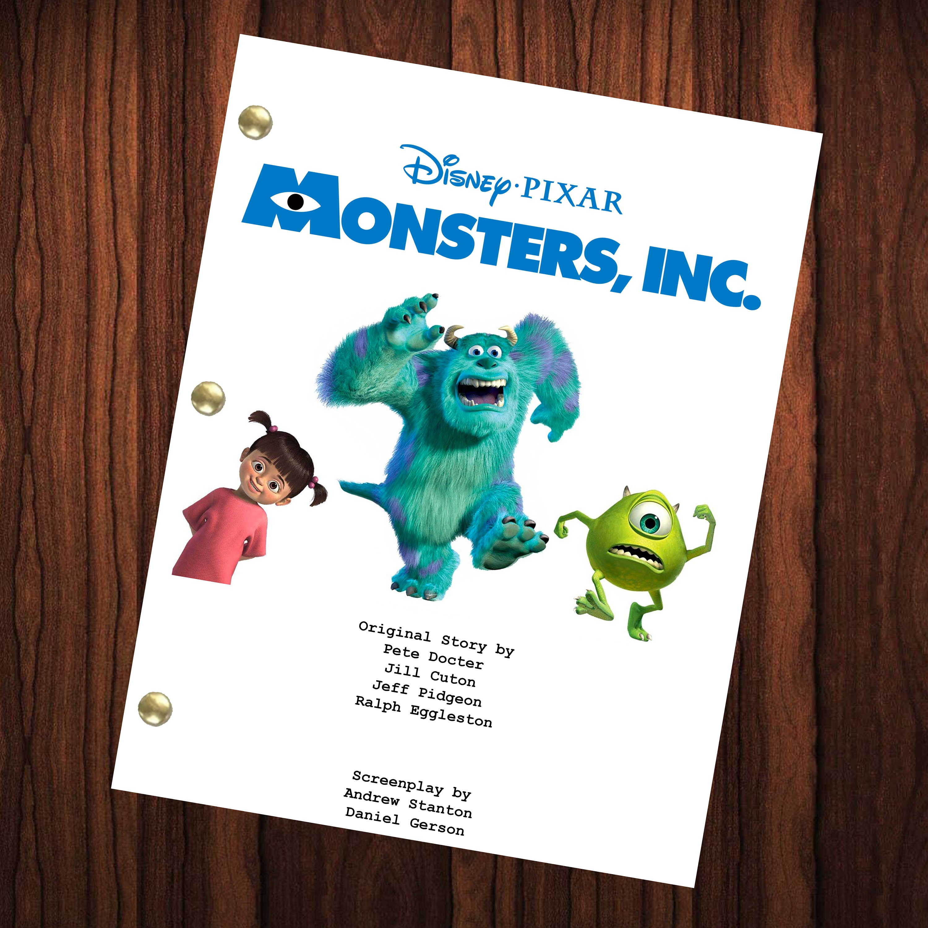 Monsters Inc. Movie Script Reprint Full Screenplay Full Script Disney ...