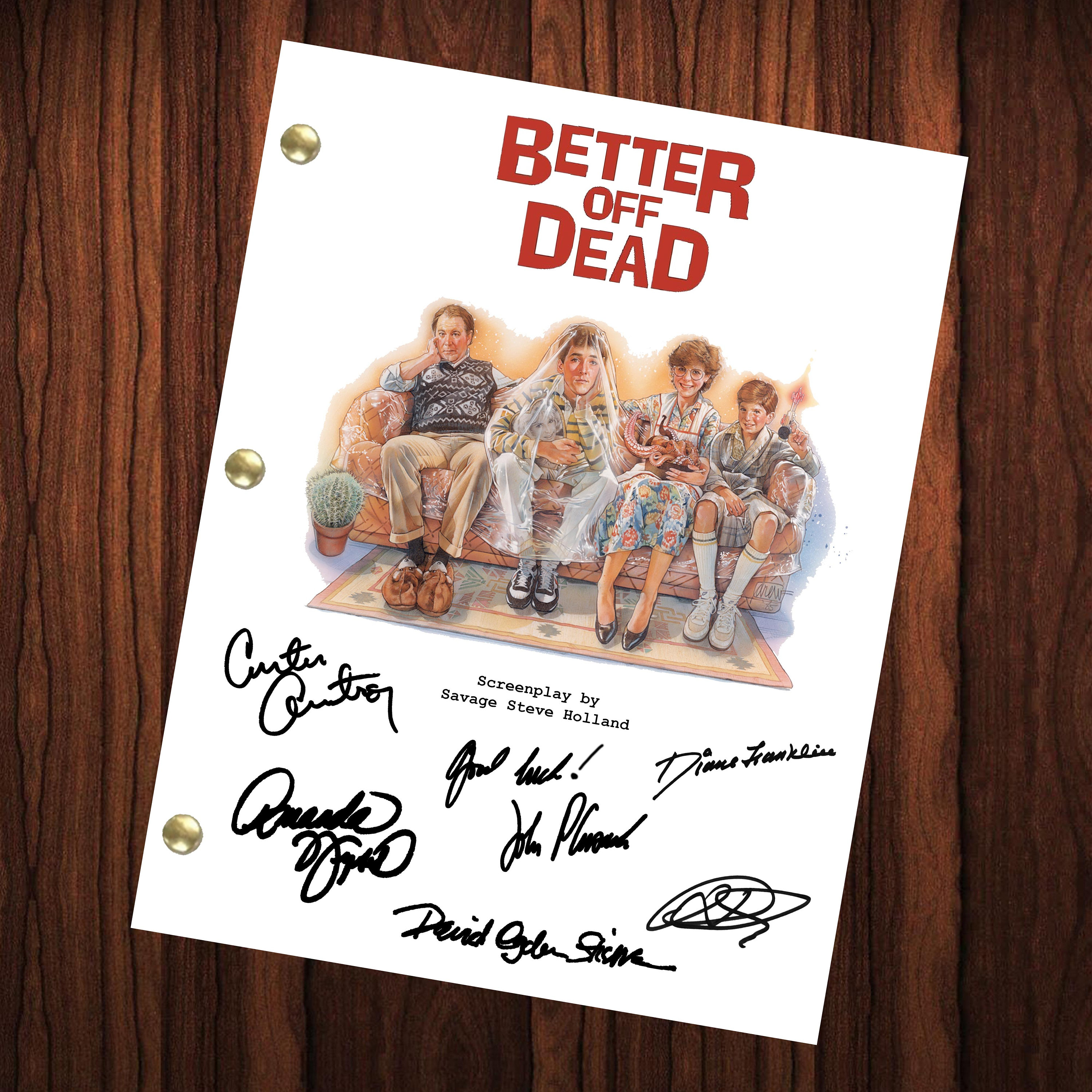 Better off Dead Movie Autographed Signed Script Reprint John Cusack ...
